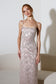 Celine Blush Pink Embellished Feather-Trim Gown | Rayane Bacha